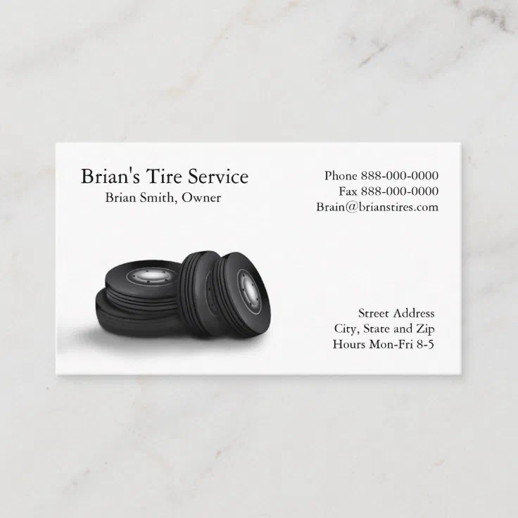 Tire Sales Business Card | Zazzle