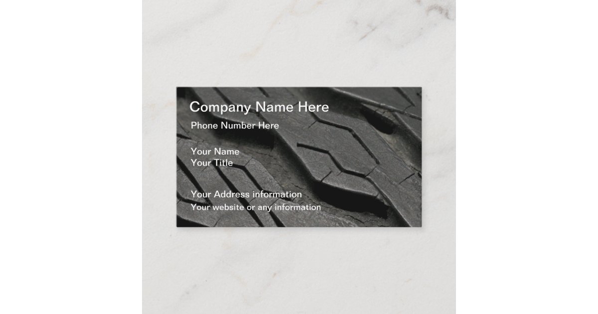 Tire Treat Background Automotive Theme Business Card | Zazzle