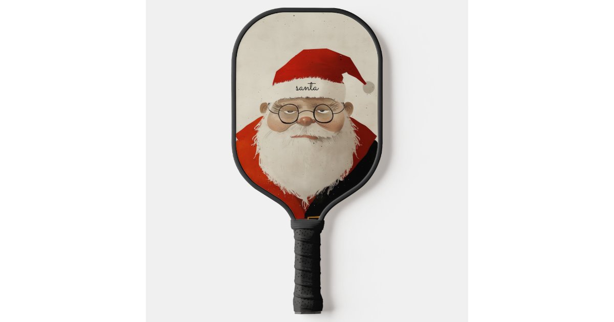 Tired Santa Pickleball Paddle | Zazzle