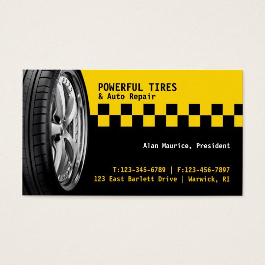 Tires Auto Repair Business Card | Zazzle.com