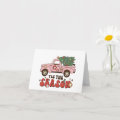 Tis The Season Pink Retro Illustrated Christmas Card | Zazzle