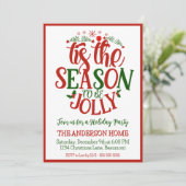 Tis The Season To Be Jolly Fun Christmas Party Invitation | Zazzle