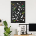 Tis the Season to be married winter wedding sign | Zazzle