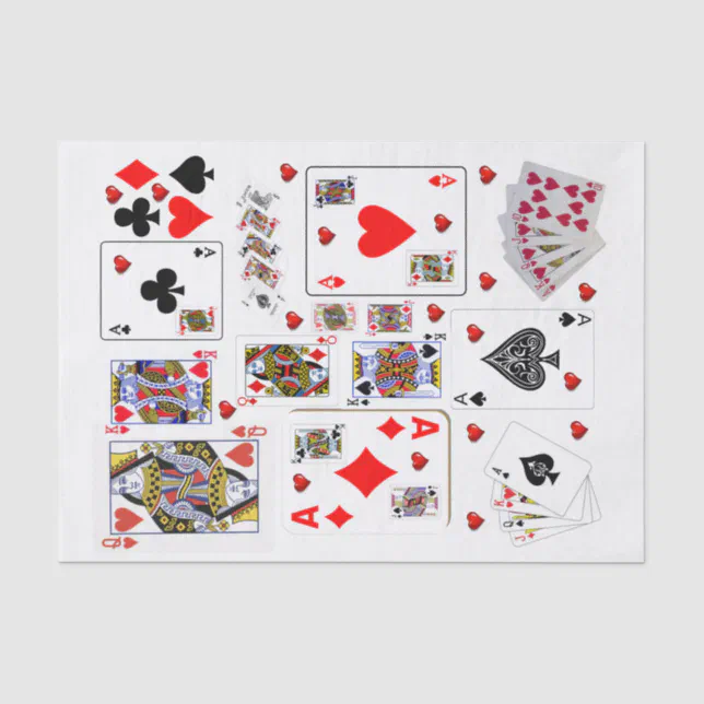Tissue Paper Ace Playing Cards | Zazzle
