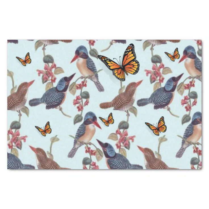 Tissue Paper, Butterfly Birds Tissue Paper | Zazzle