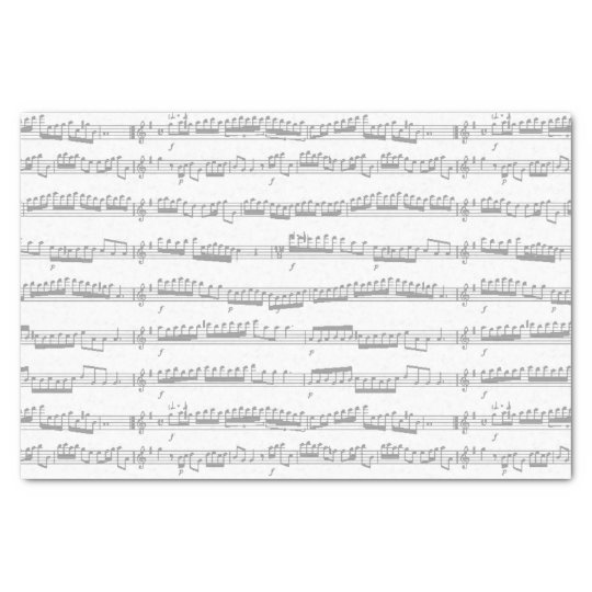 tissue paper dark grey and white music notes sheet | Zazzle.com