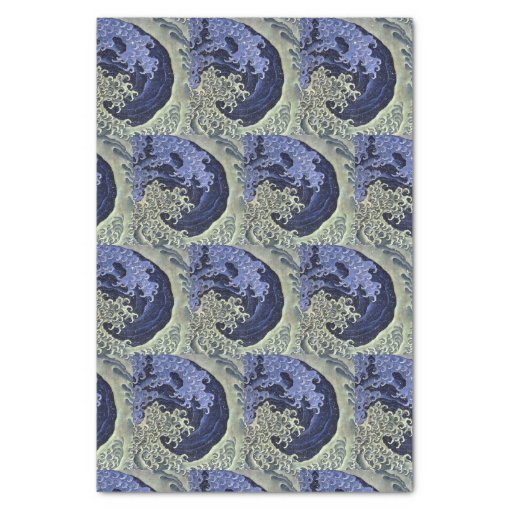 Tissue Paper JAPANESE WAVE PATTERN FEMININE | Zazzle