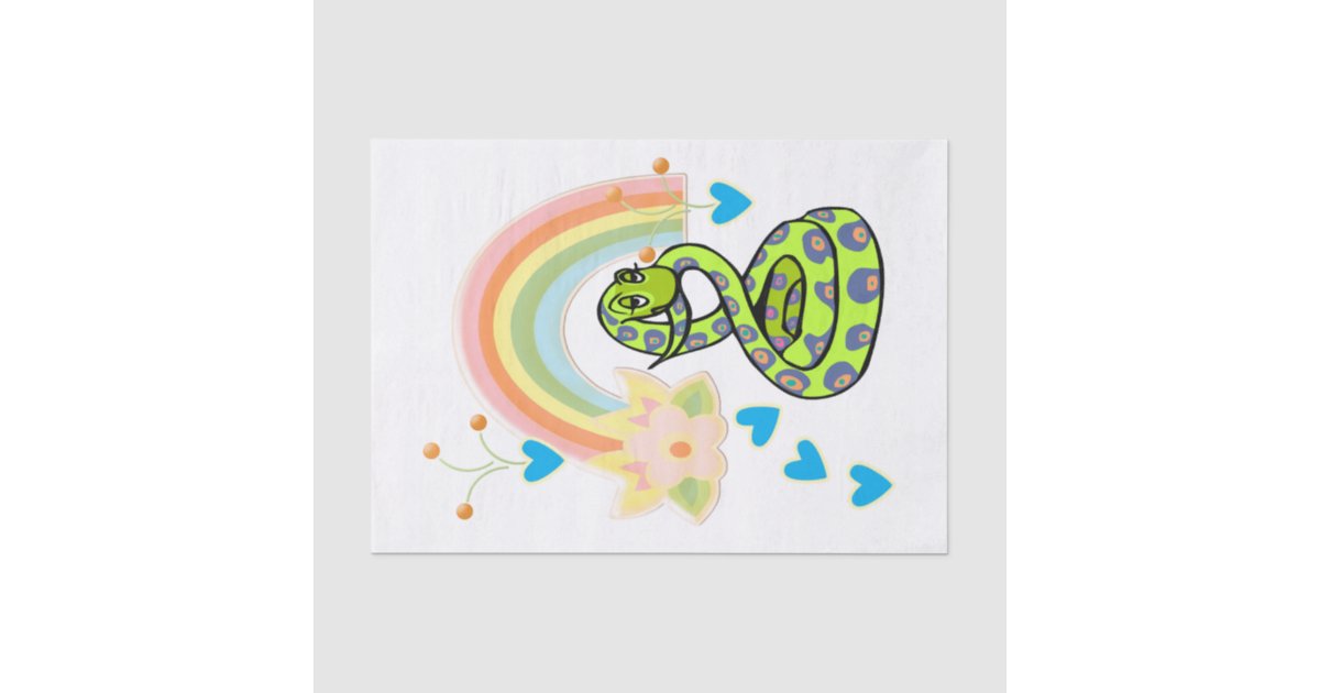 Tissue Paper Snake Rainbow | Zazzle
