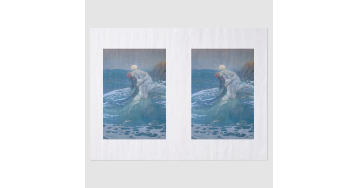 TISSUE PAPER : THE MERMAID : HOWARD PYLE : 1910 | Zazzle
