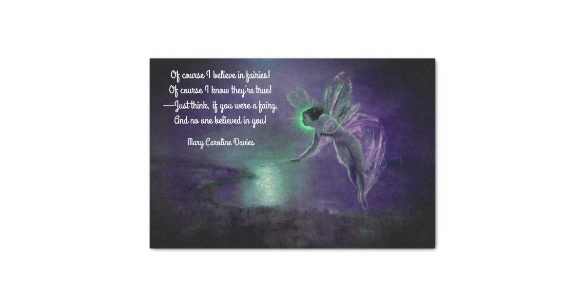 Tissue Paper with Fairy and Poem | Zazzle