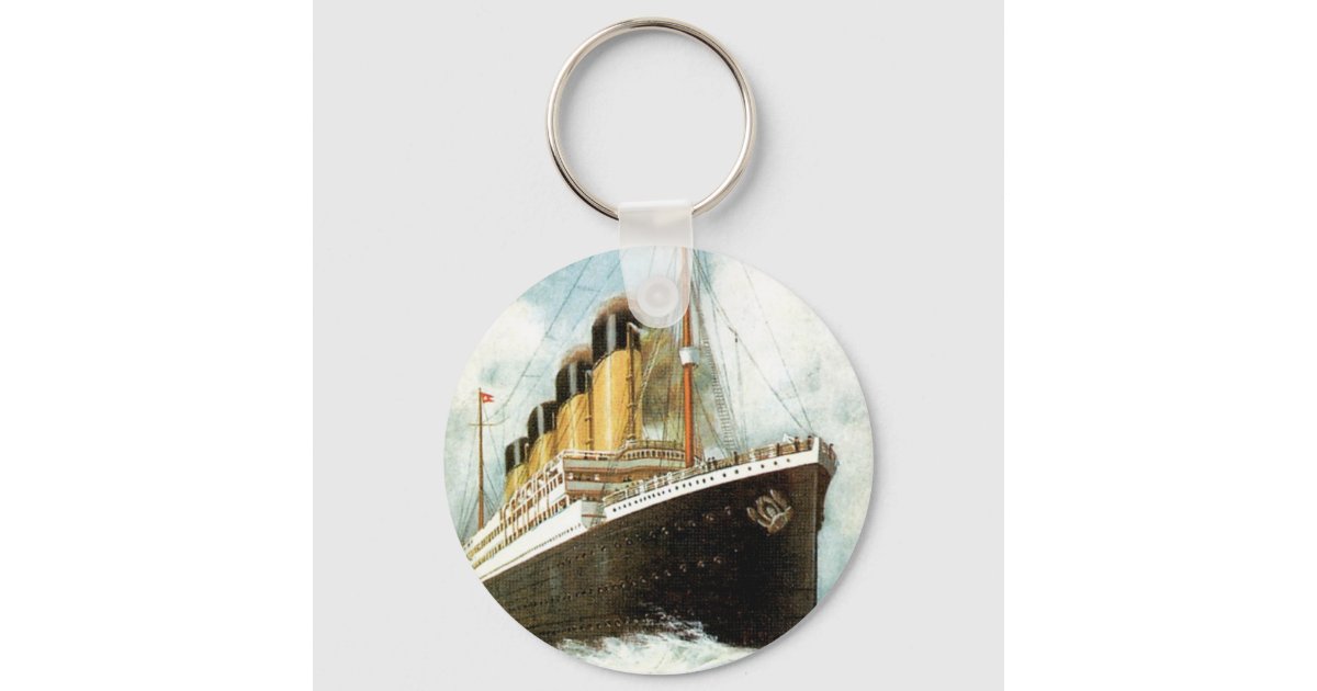 Titanic at Sea Keychain | Zazzle