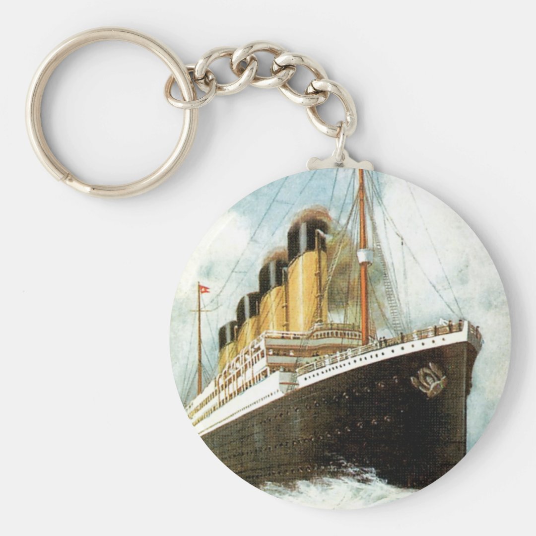 Titanic at Sea Keychain | Zazzle