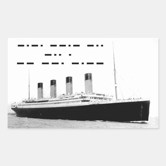 Titanic CQD de MGY Wireless Distress Signal Rectangular Sticker | Zazzle