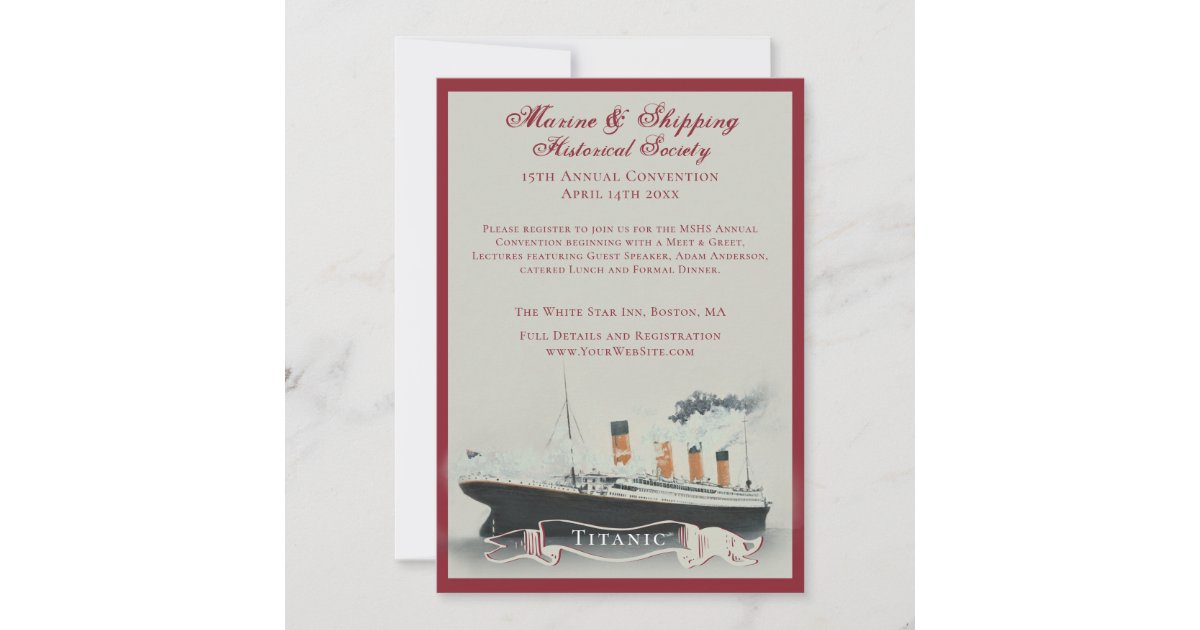 Titanic Event Invitation | Zazzle