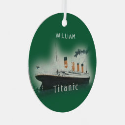 Titanic Green Metal Ornament | Zazzle