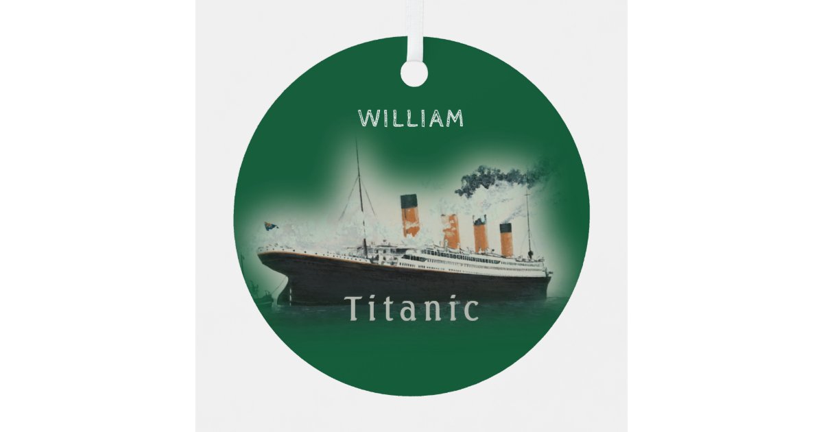 Titanic Green Metal Ornament | Zazzle