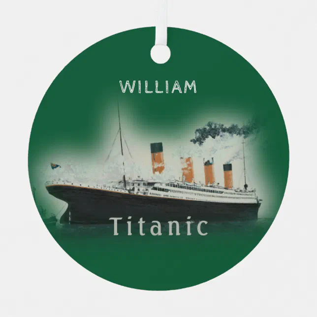 Titanic Green Metal Ornament | Zazzle