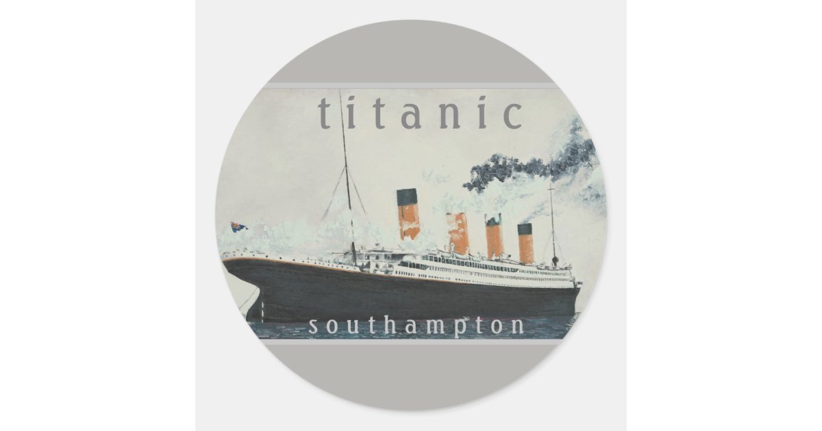 TITANIC Party Vintage White Star Line Ship Classic Round Sticker | Zazzle