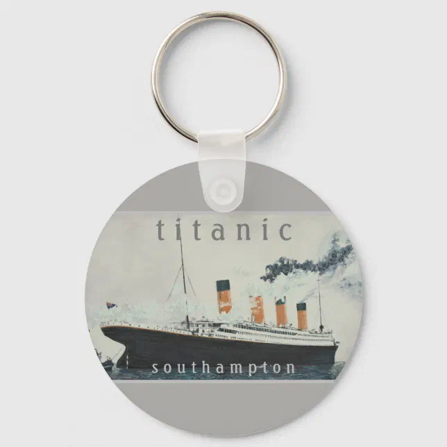 TITANIC Party Vintage White Star Line Ship Keychain | Zazzle