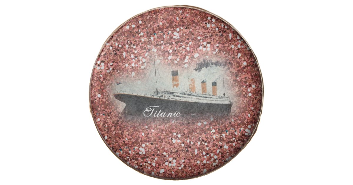 Titanic Rose Gold Glitter White Star Line Ship Chocolate Covered Oreo ...