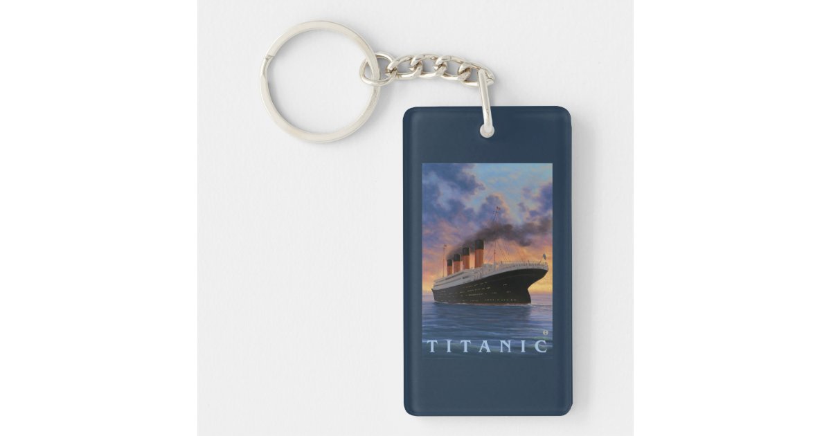 Titanic SceneWhite Star Line Keychain | Zazzle