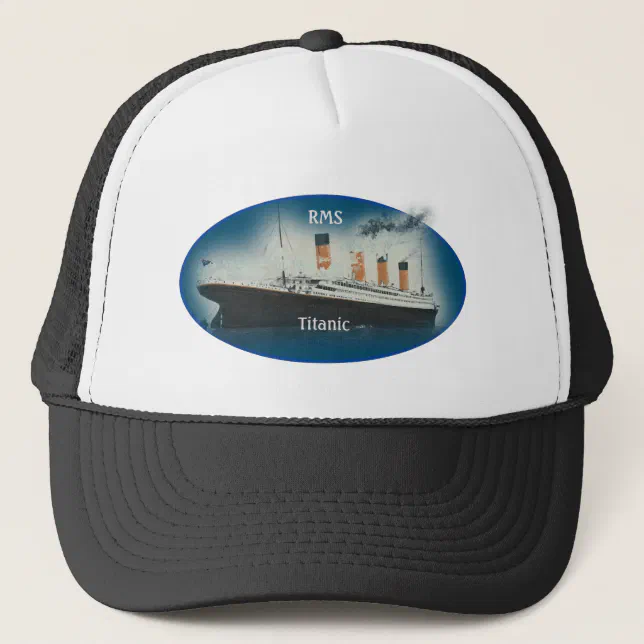 Titanic Sea Blue White Star Line Ship Trucker Hat | Zazzle