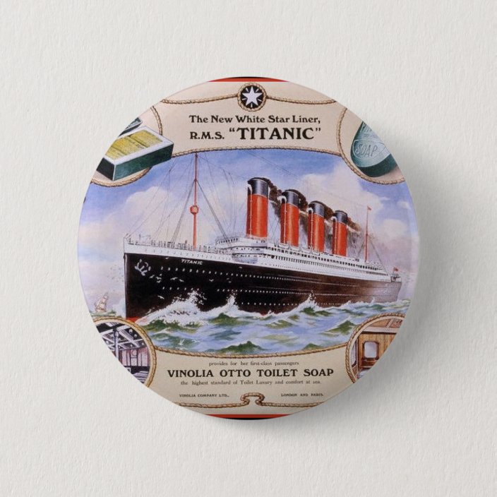 Titanic Soap Label Pinback Button | Zazzle.com