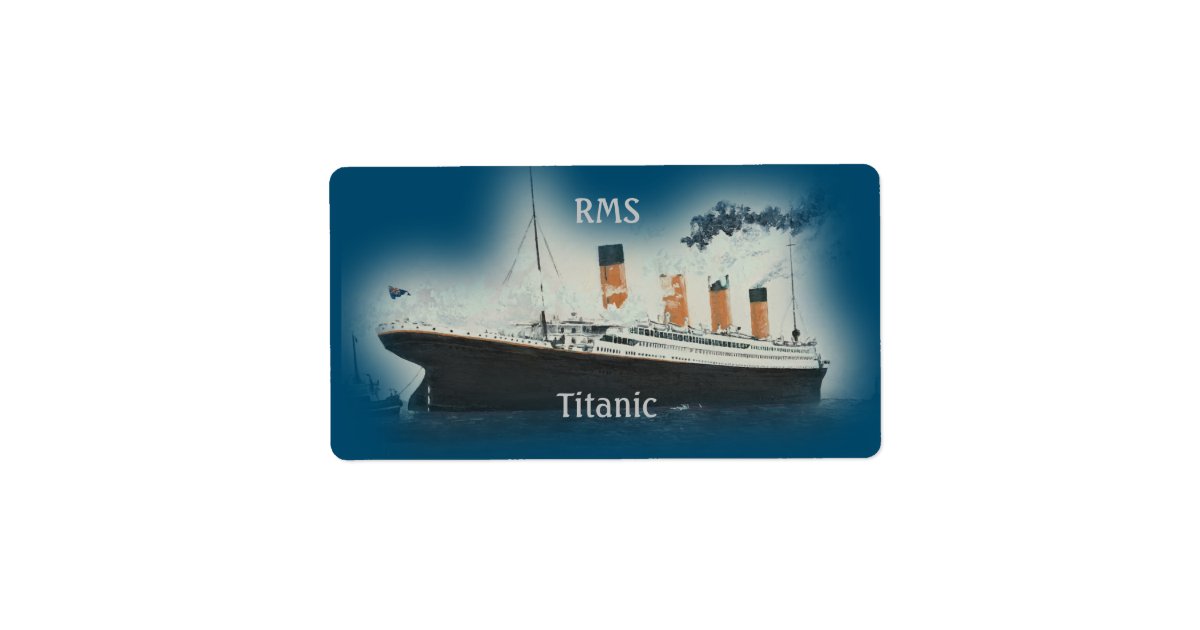 Titanic Vintage Dark Blue Sea White Star Line Ship Label | Zazzle