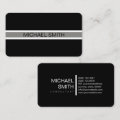 Titanium Black Professional Elegant Modern Business Card | Zazzle