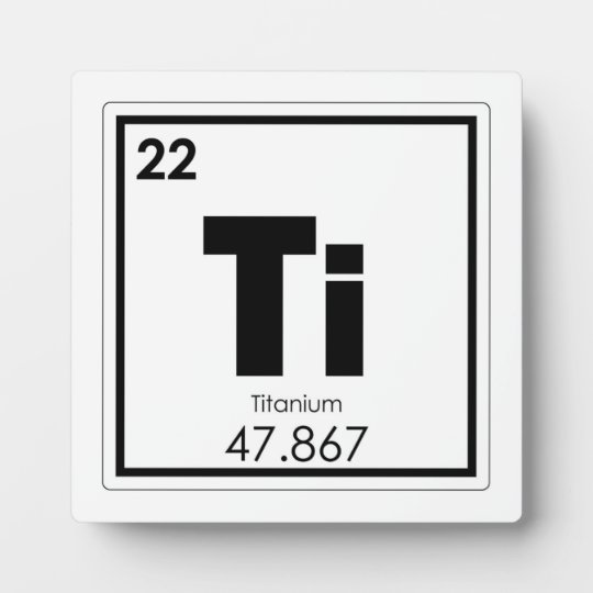 Titanium chemical element symbol chemistry formula plaque | Zazzle.com