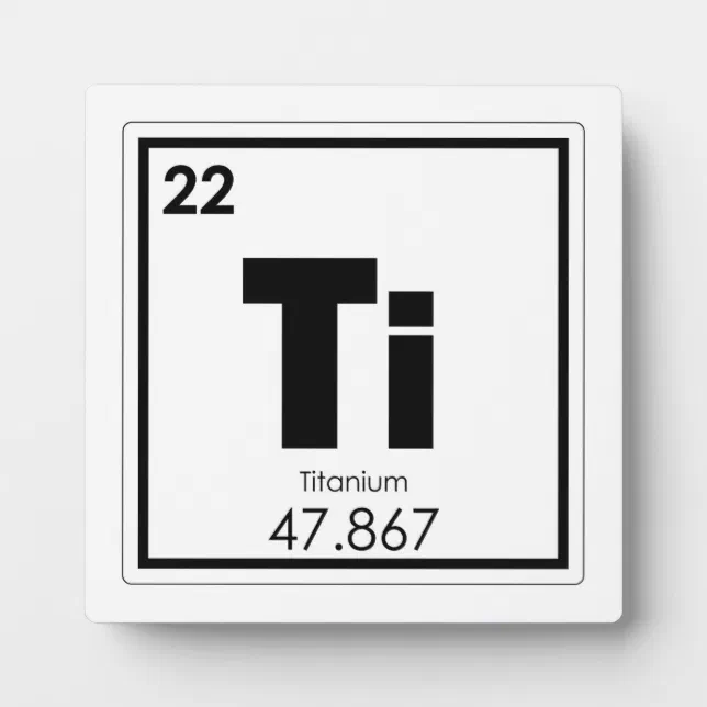 Titanium chemical element symbol chemistry formula plaque | Zazzle
