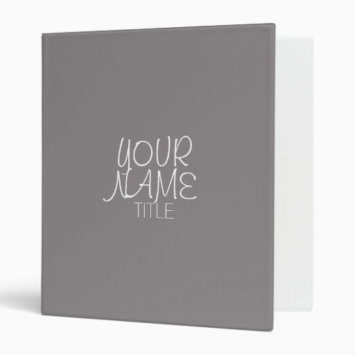 Titanium Freehand Simple 3 Ring Binder | Zazzle