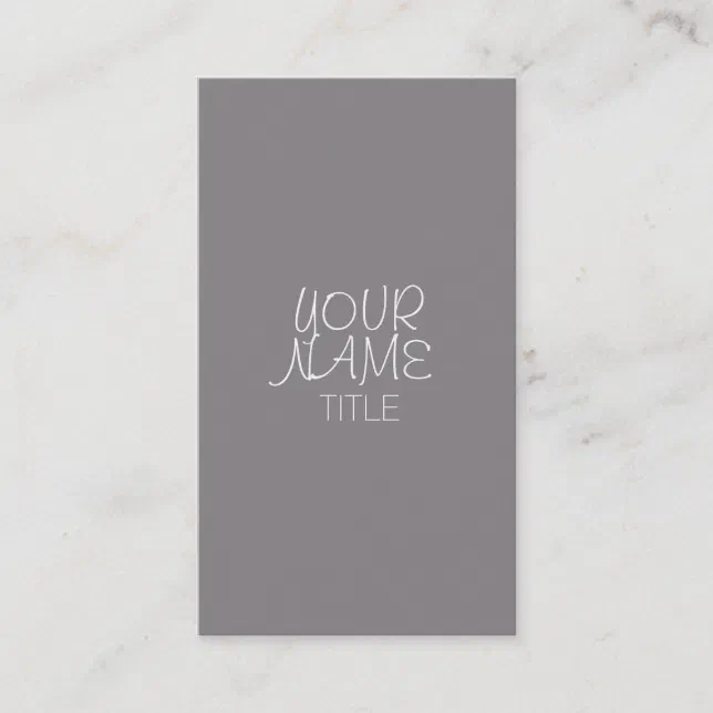 Titanium Freehand Simple Business Card | Zazzle