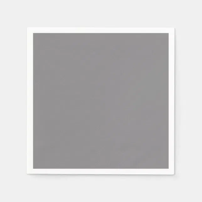 Titanium Gray Grey Color Trend Background Paper Napkins | Zazzle