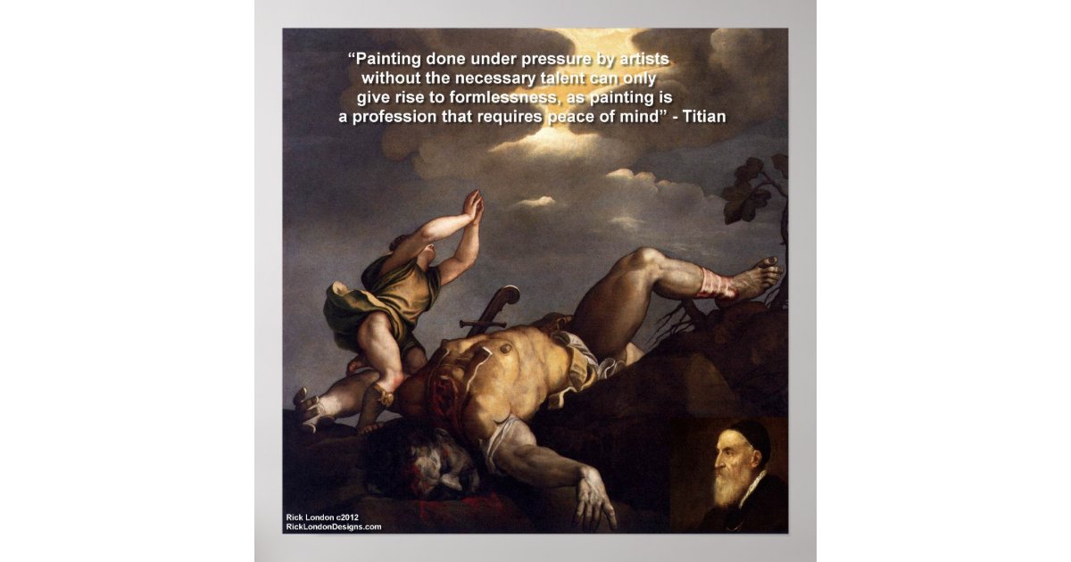 Titian David & Goliath & Quote Poster | Zazzle