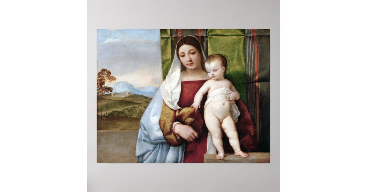 Titian Gypsy Madonna Poster | Zazzle