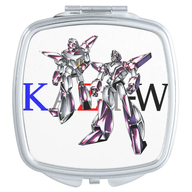 Title 00012 "Hero Robot Basic Body" Compact Mirror | Zazzle