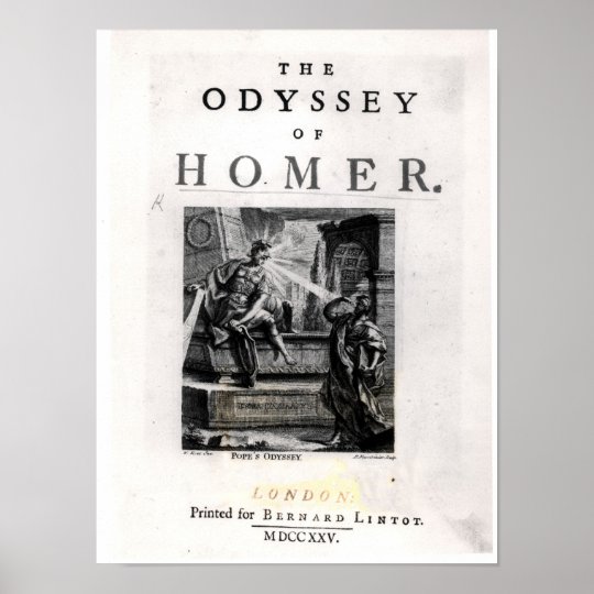 Title page for 'The Odyssey' by Homer Poster | Zazzle.com