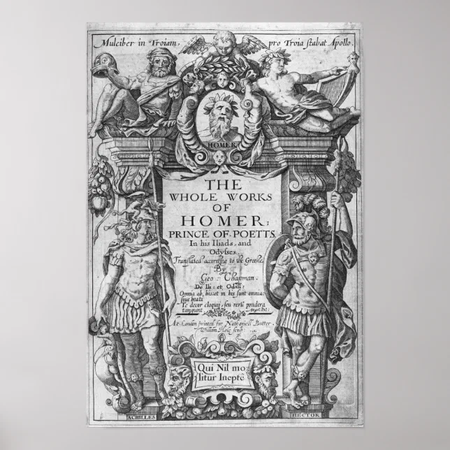 Titlepage to 'The Whole Works of Homer' Poster | Zazzle