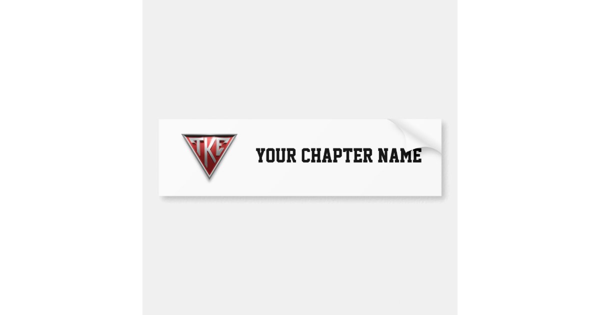 TKE Triangle Bumper Sticker | Zazzle