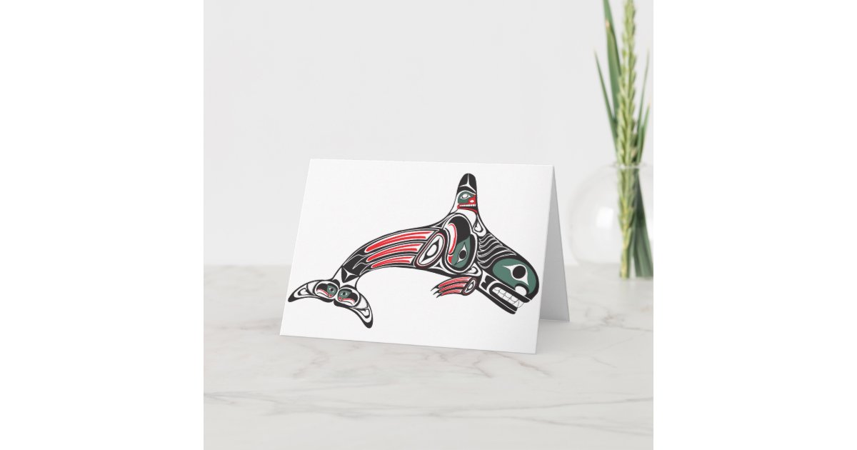 Tlingit Killer Whale & Eagle Card | Zazzle