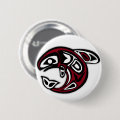 Tlingit Orca Totem Tattoo Killer Whale Art Button | Zazzle