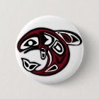 Tlingit Orca Totem Tattoo Killer Whale Art Button | Zazzle