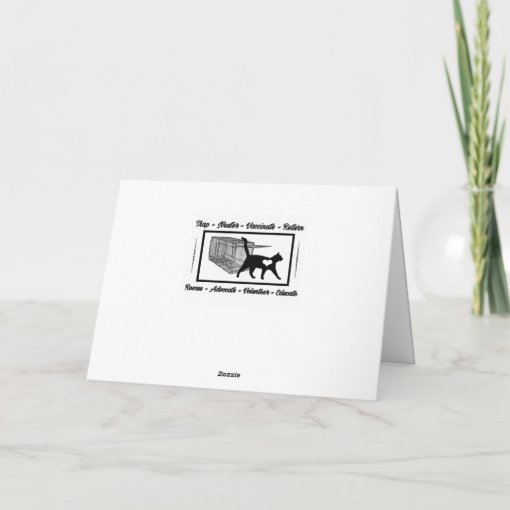 TNR CAT RESCUE TRAP NEUTER RETURN BLANK INSIDE CARD | Zazzle