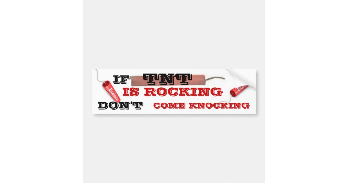 TNT (Explosive) Bumper Sticker | Zazzle