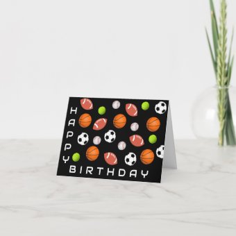 To a huge sports fan! Happy Birthday Card | Zazzle