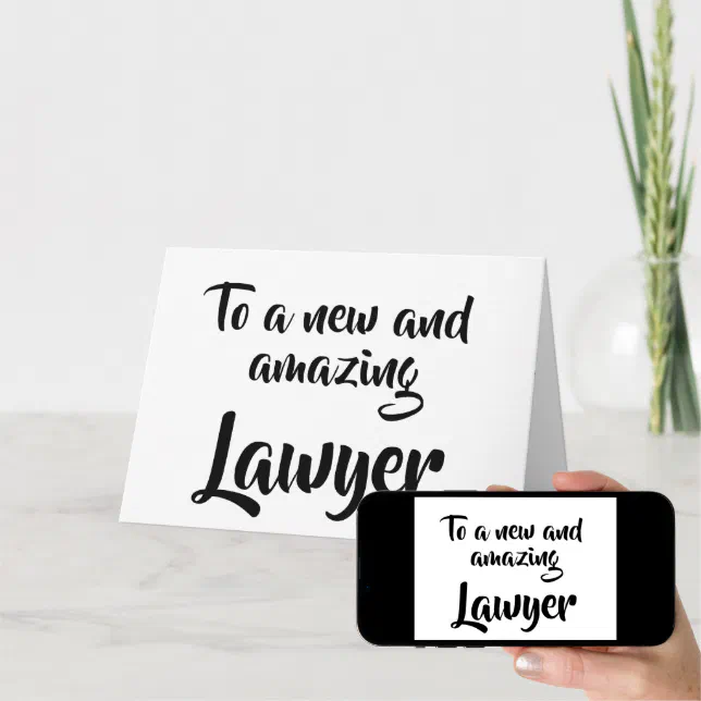 To a new and amazing Lawyer graduation card | Zazzle