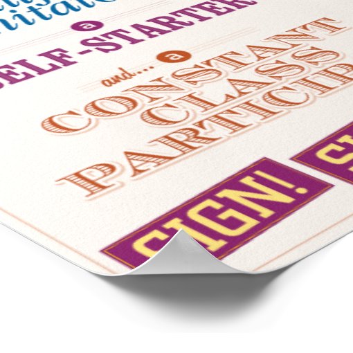 To be Successful in ASL Poster | Zazzle