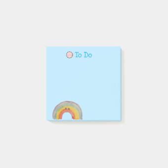 To Do, Kawaii Rainbow Post-it Notes | Zazzle