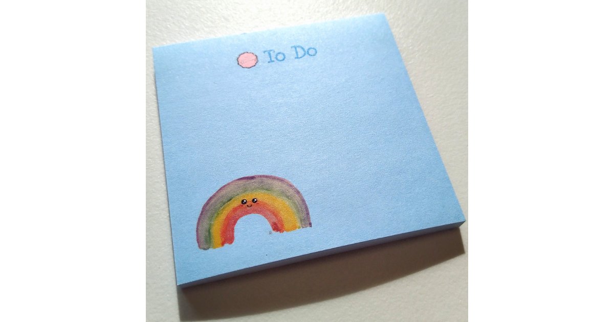 To Do, Kawaii Rainbow Post-it Notes | Zazzle